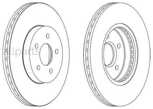 FERODO DDF1125 Торм. диск пер. вент.[300x24] 5 отв.