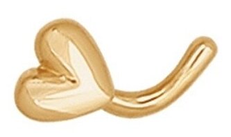 Пирсинг в нос, красное золото, 585 проба