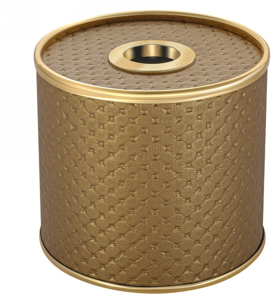 Салфетница Geralis PUNTO S-PGG, экокожа, ABS пластик, золотистая