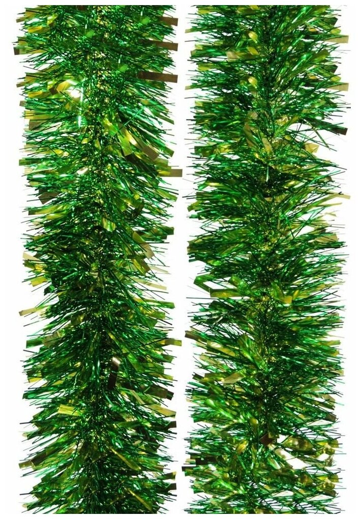 Мишура морозко, 95 мм х 2 м, цвет - зеленый с золотом, MOROZCO M0803