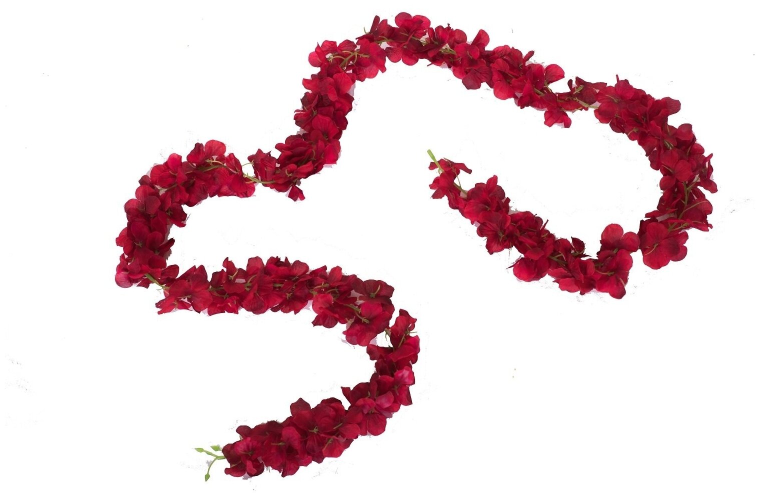 Искусственная лиана Holodilova, 2 м, декоративная, текстильная, красная