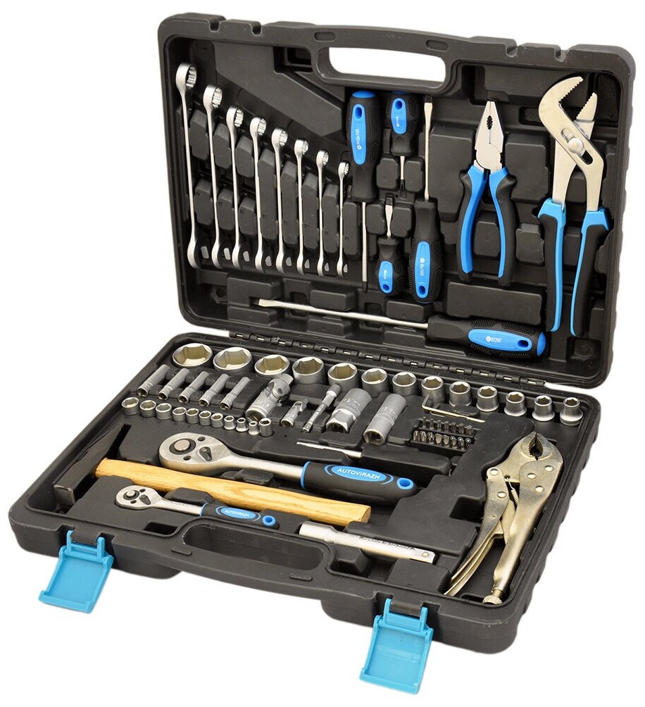 Набор инструментов AUTOVIRAZH, для точных работ, 72 предмета, в кейсе