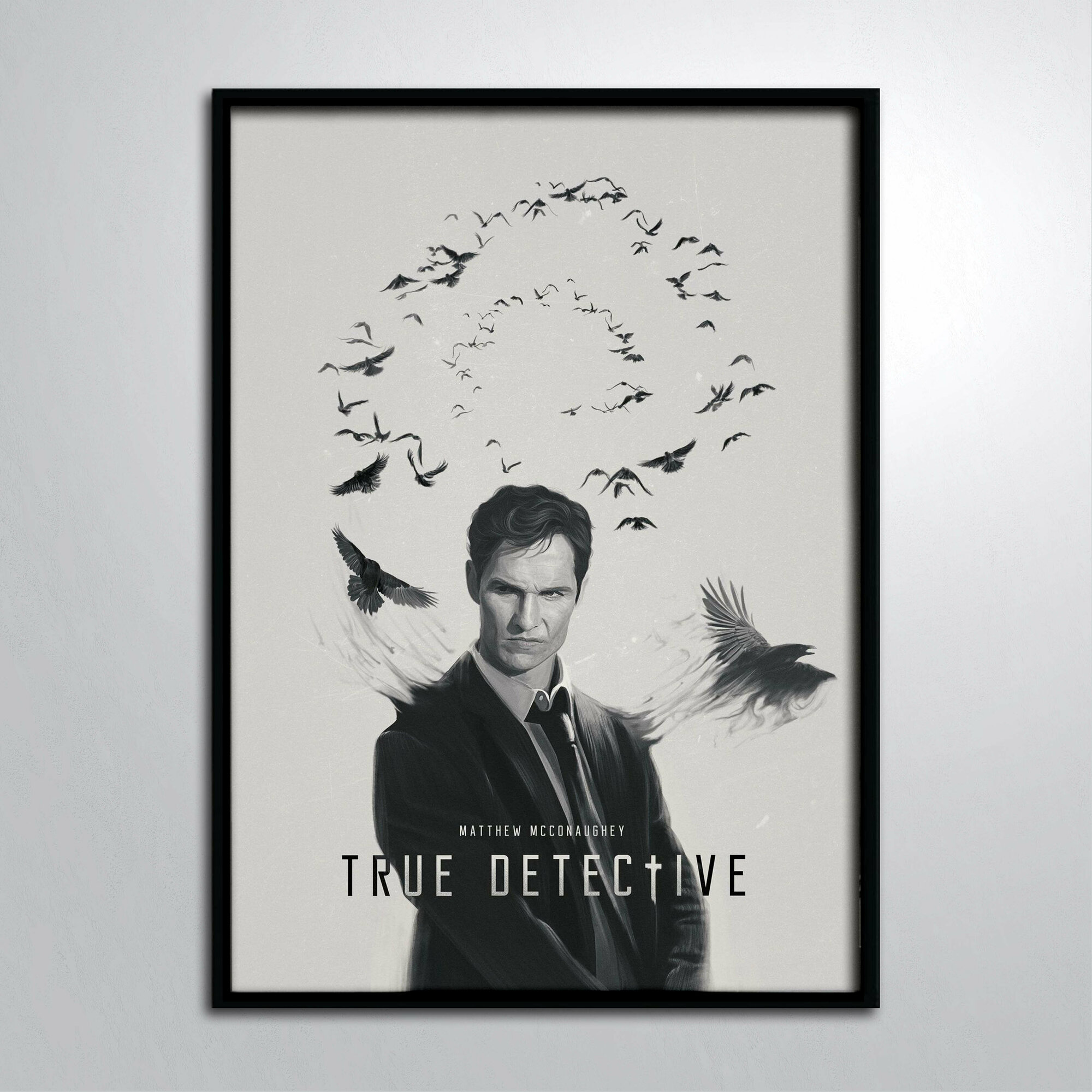 Постер без рамы/Настоящий детектив Птицы Арт True Detective