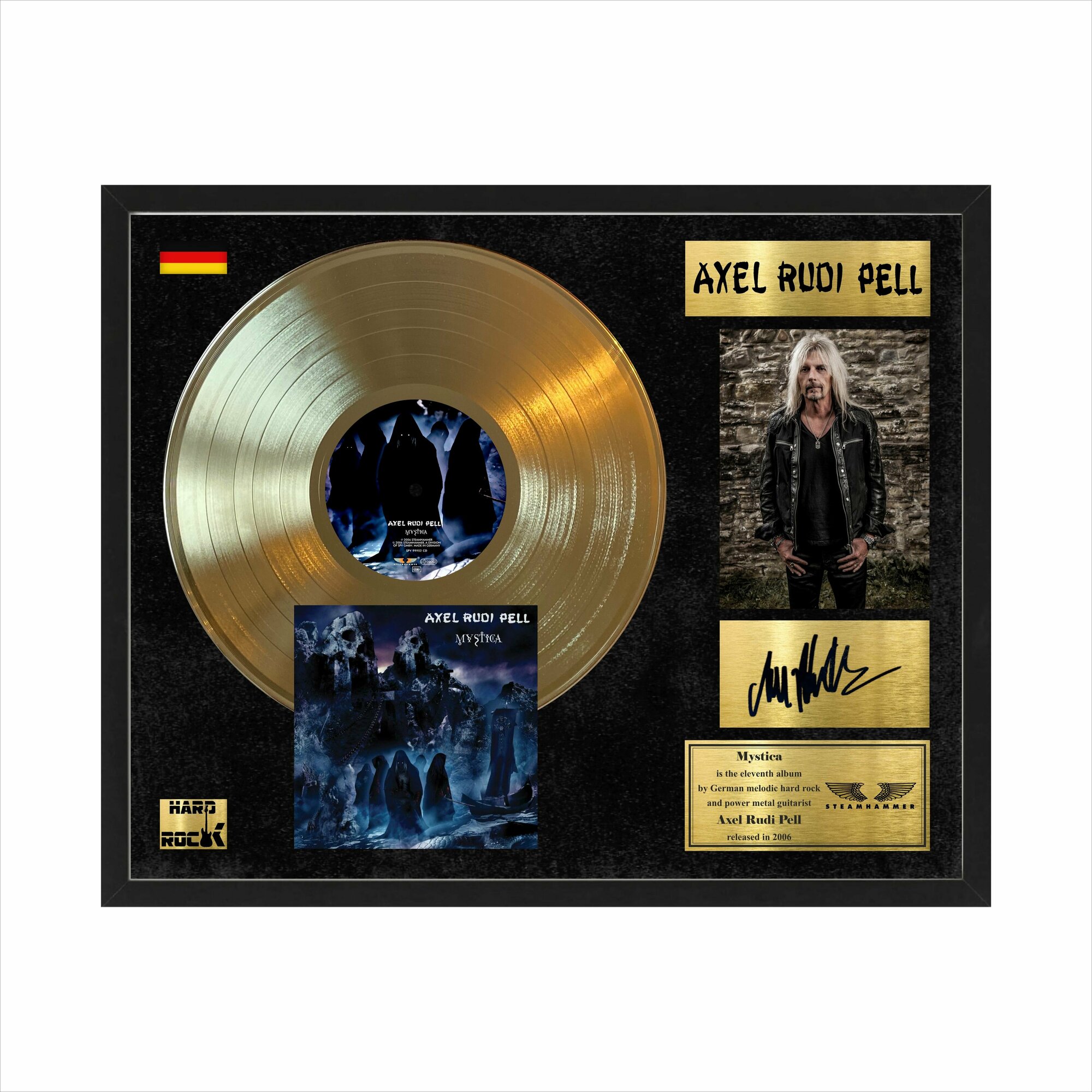 Axel Rudi Pell картина с золотым диском 45х55см
