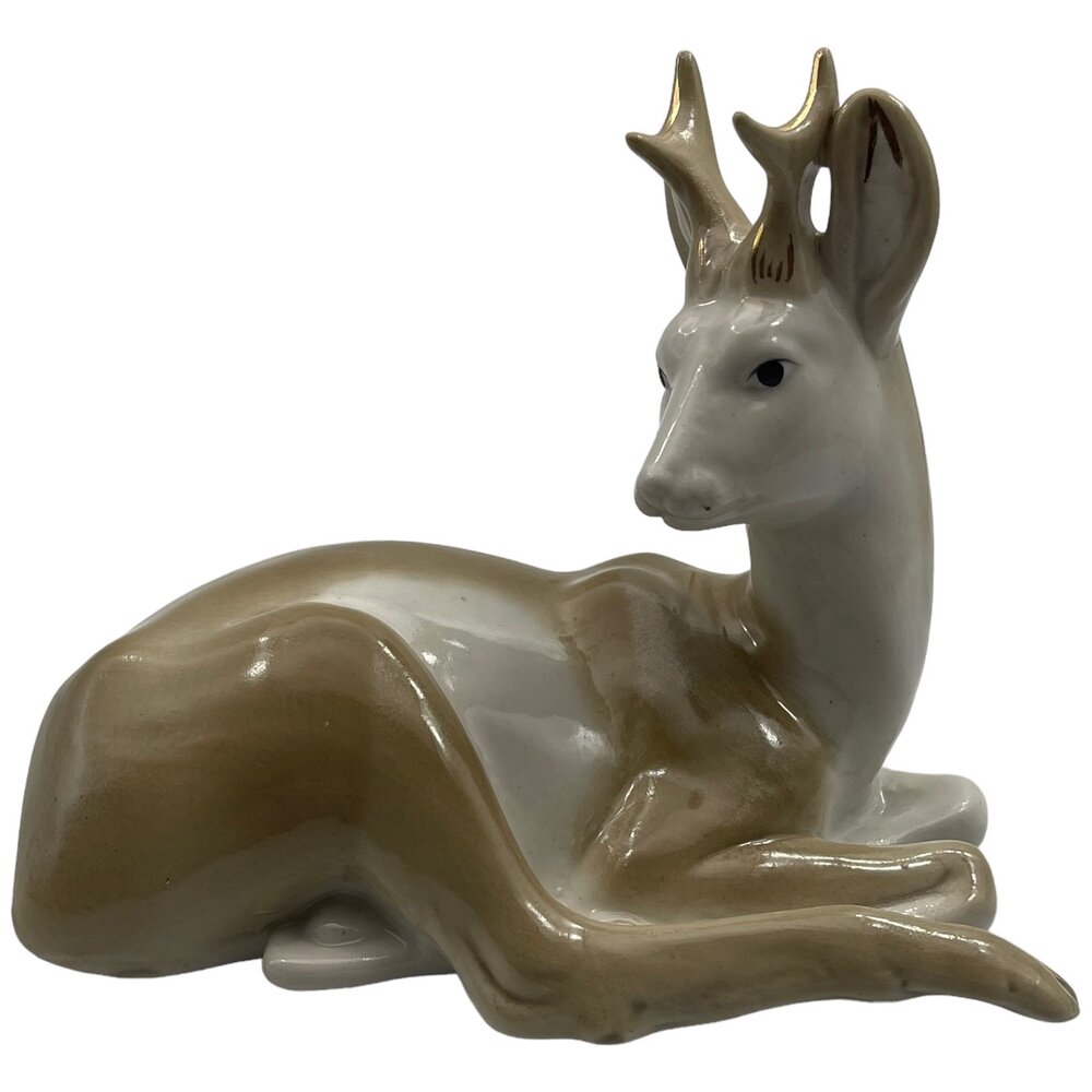 Фарфоровая статуэтка "Олень" 1950-1969 гг. Гжель, СССР (Лот №2)