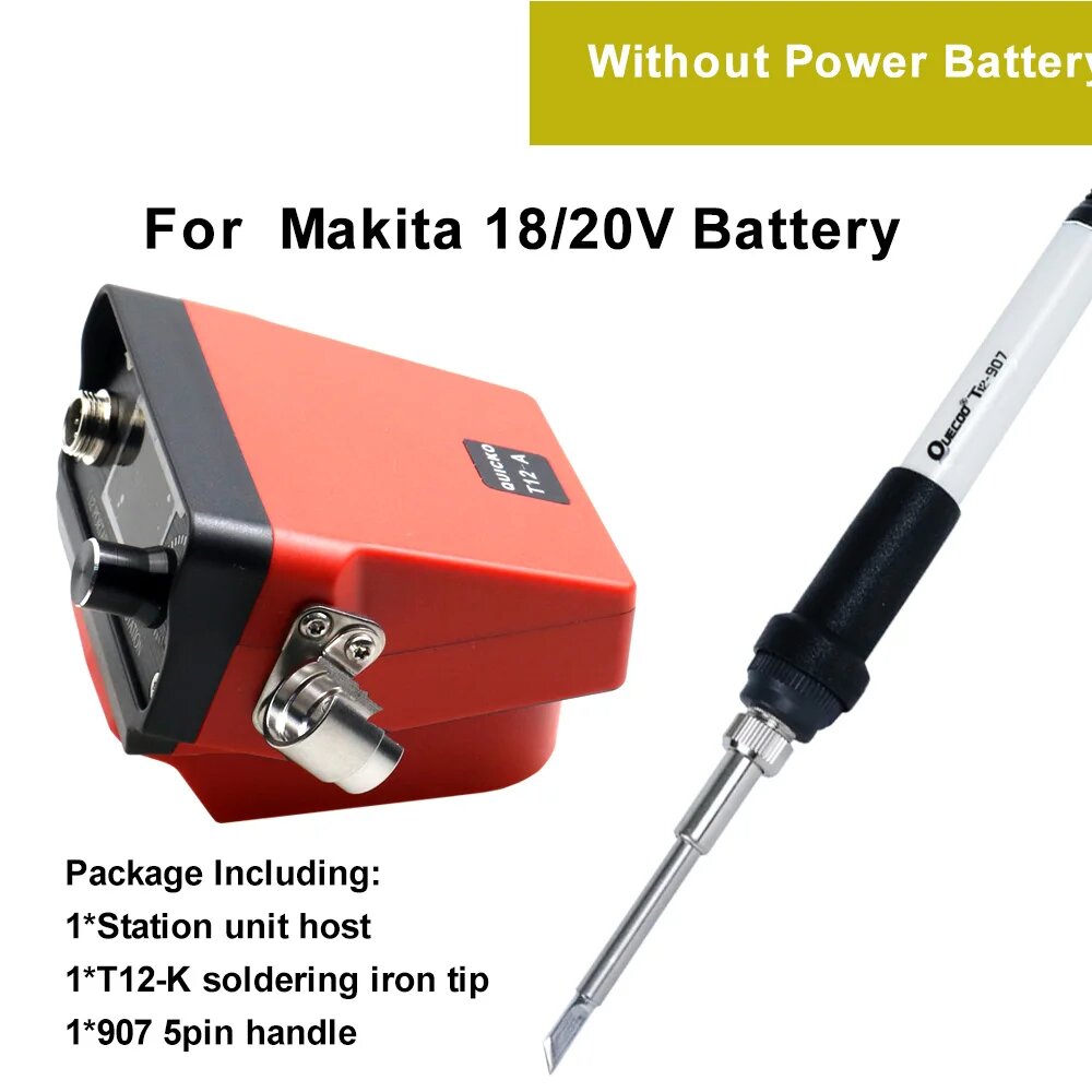 QUECOO T12-A Беспроводная паяльная станция For Makita Battery