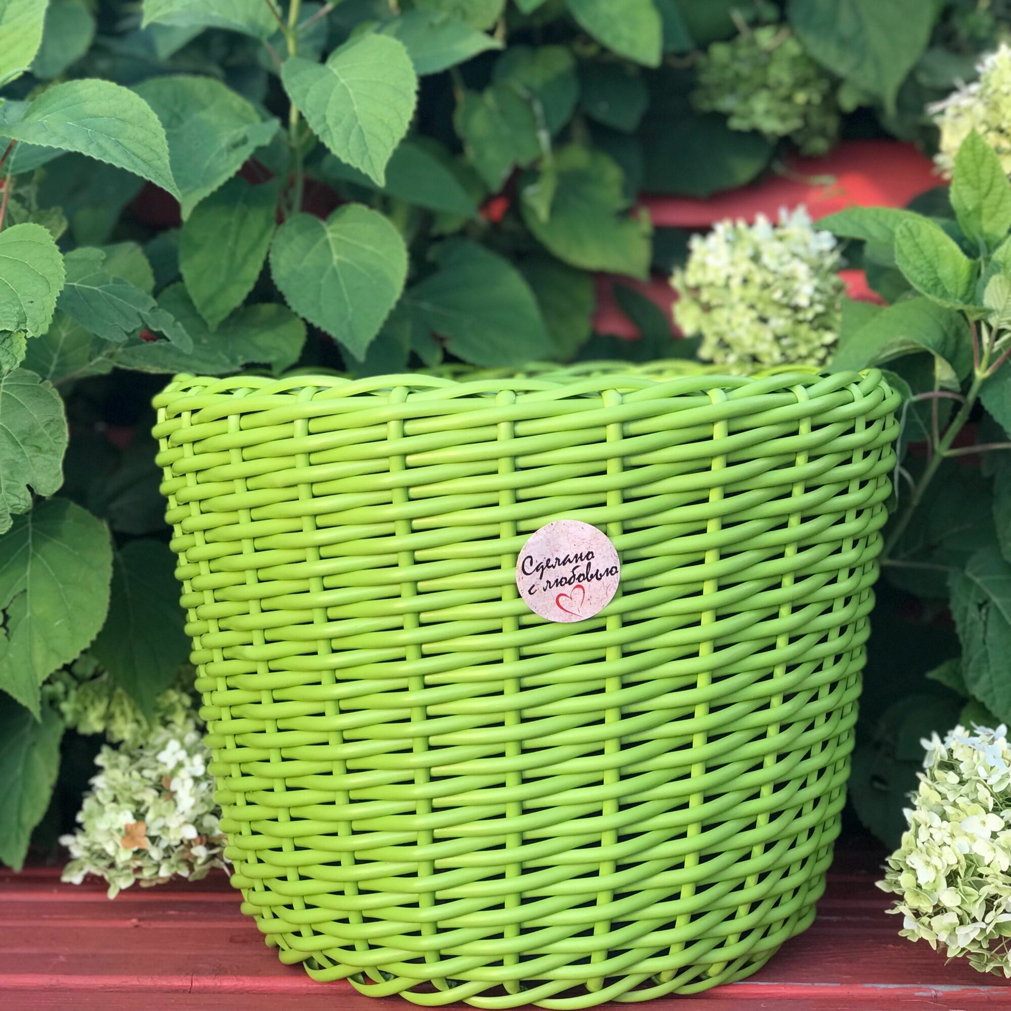 Кашпо 12 л для цветов из искусственного ротанга горшок Мастерская БСВ