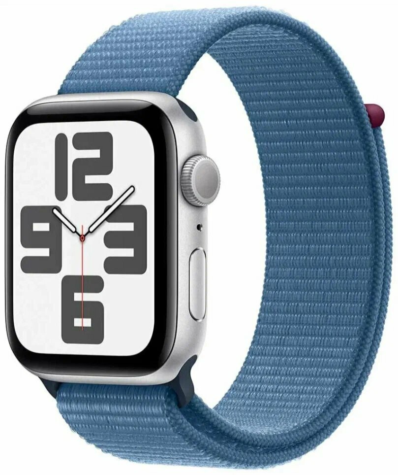 Умные часы Apple Watch Series SE Gen 2 2024, 40 мм Aluminium Case GPS, Silver/Winter Blue Sport Loop, ONE SIZE (130-200)