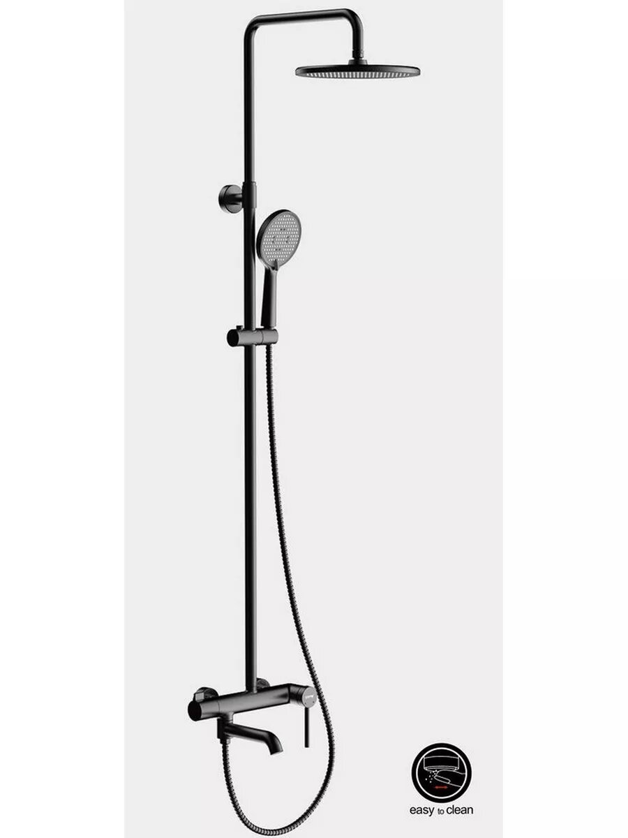 Душевая система Gappo G06 G2406-6, PVD покрытие, латунь в черном цвете