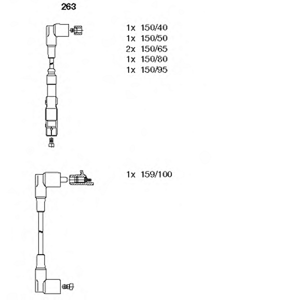 BREMI 263 (0300890558 / 0746 / 0986356332) к-кт проводов вв mercedes-benz 190 86-93 coupe 87-93 e-class 93-96 g-class 89- kombi 85-93 s-