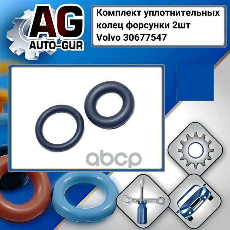Комплект уплотнительных колец форсунки 2ШТ Volvo 30677547 Auto-GUR арт. RR817