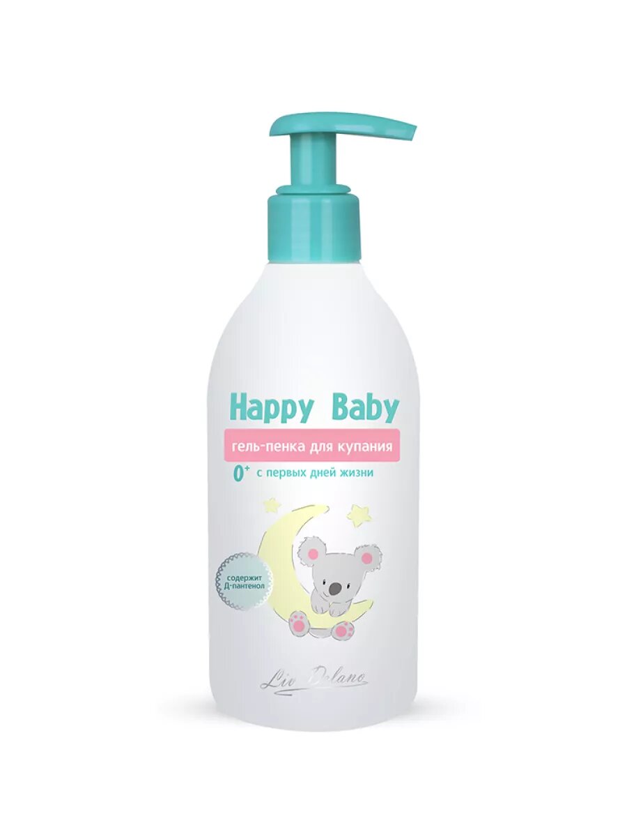 Гель-пенка для купания Happy Baby с первых дней жизни, 300 г