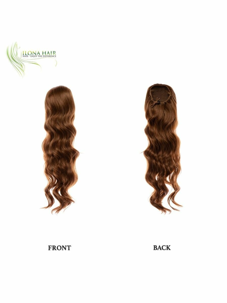 ILONA HAIR Шиньон хвост накладной на затяжке длинный 53 см.