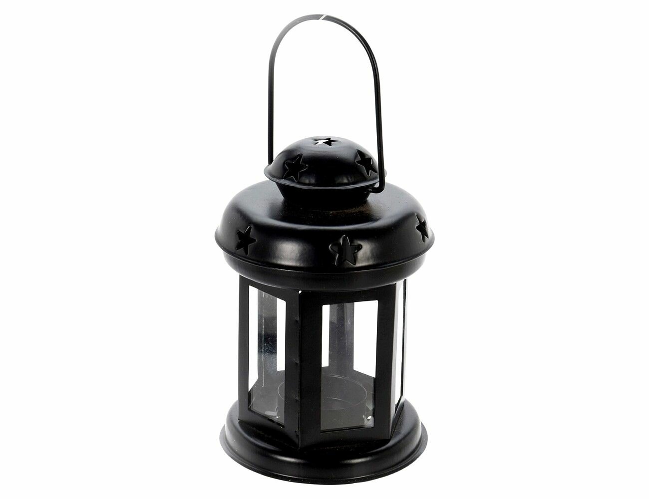 Подсвечник-фонарь, металл, чёрный, 15 см, Koopman International
