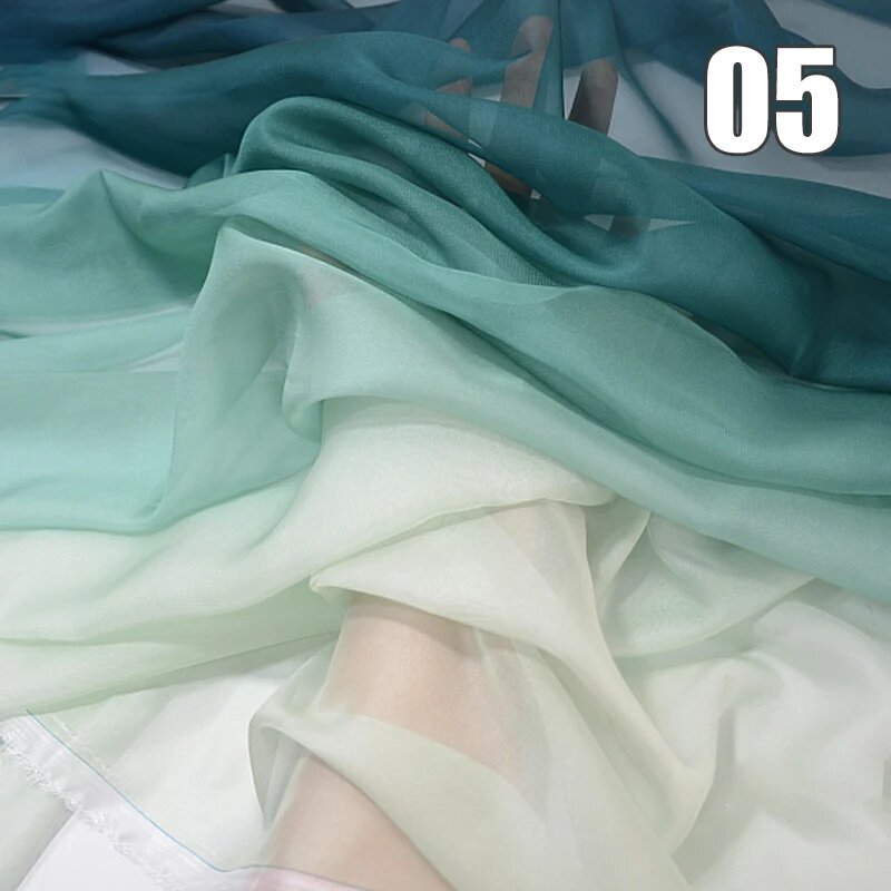 Шифоновая ткань с градиентом, 1м x 1.4м, цвет 5