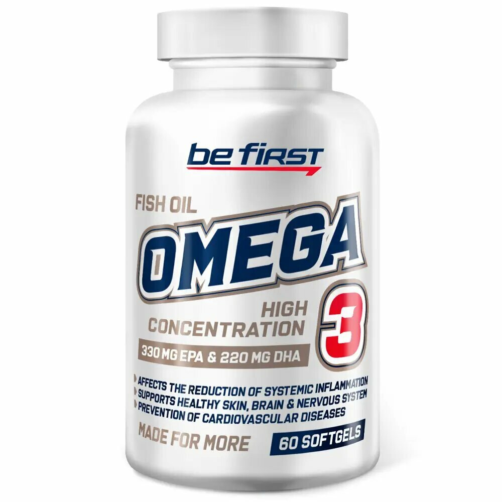 Капсулы Омега-3 Be First Omega-3 60% HIGH CONCENTRATION, 60 капсул