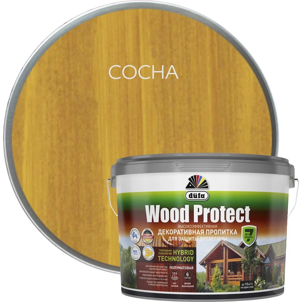 Dufa ООО "Мефферт Продакшн" " Пропитка WOOD PROTECT сосна 9л МП00-011083