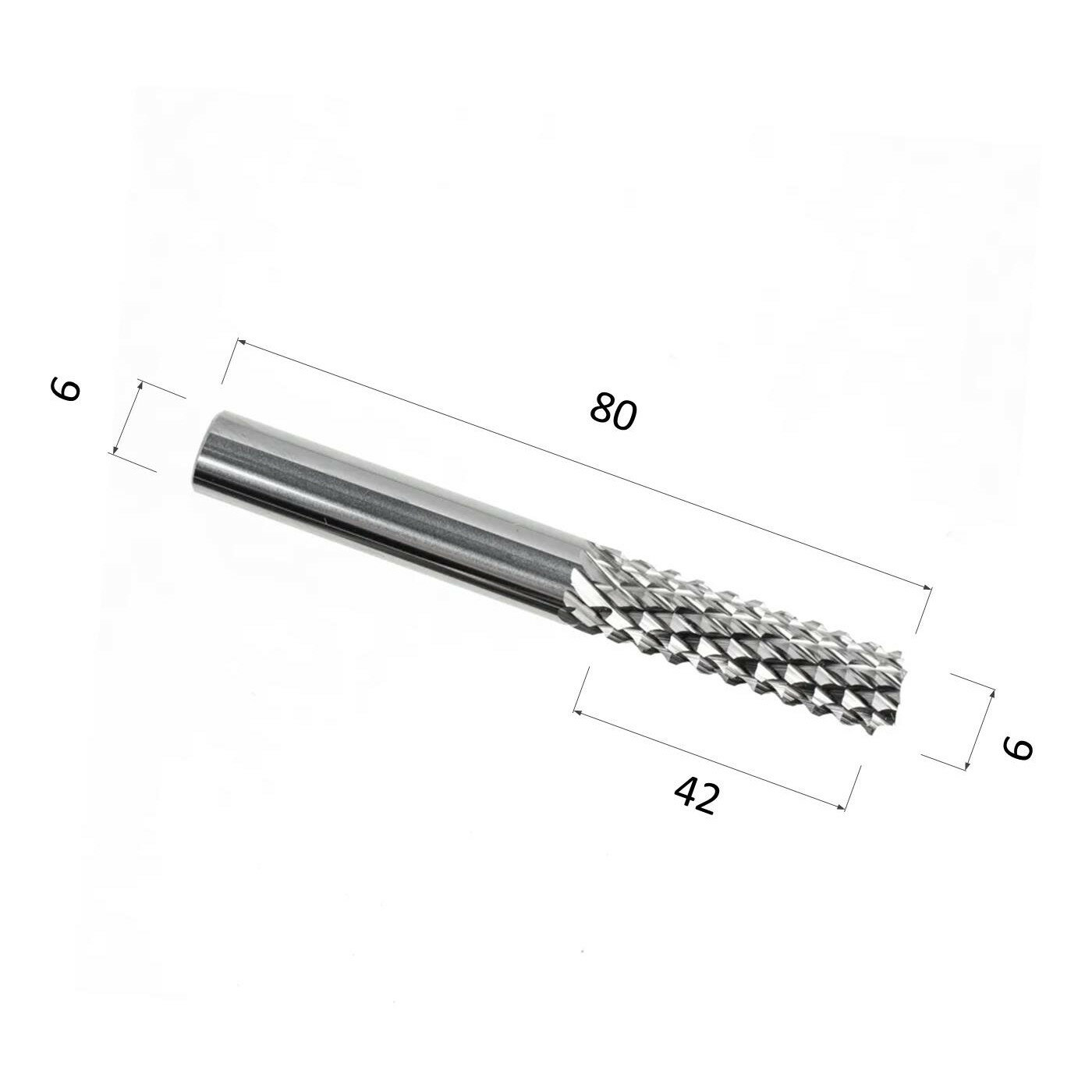 Фреза DJTOL NST642 рашпильная кукуруза (по акрилу (оргстеклу), дереву, ДСП)