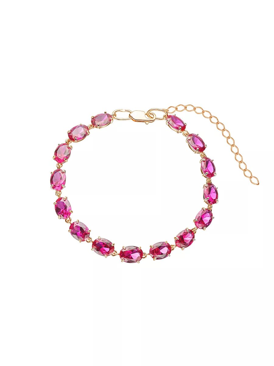 Браслет, красное золото, 585 проба, бриллиант, рубин