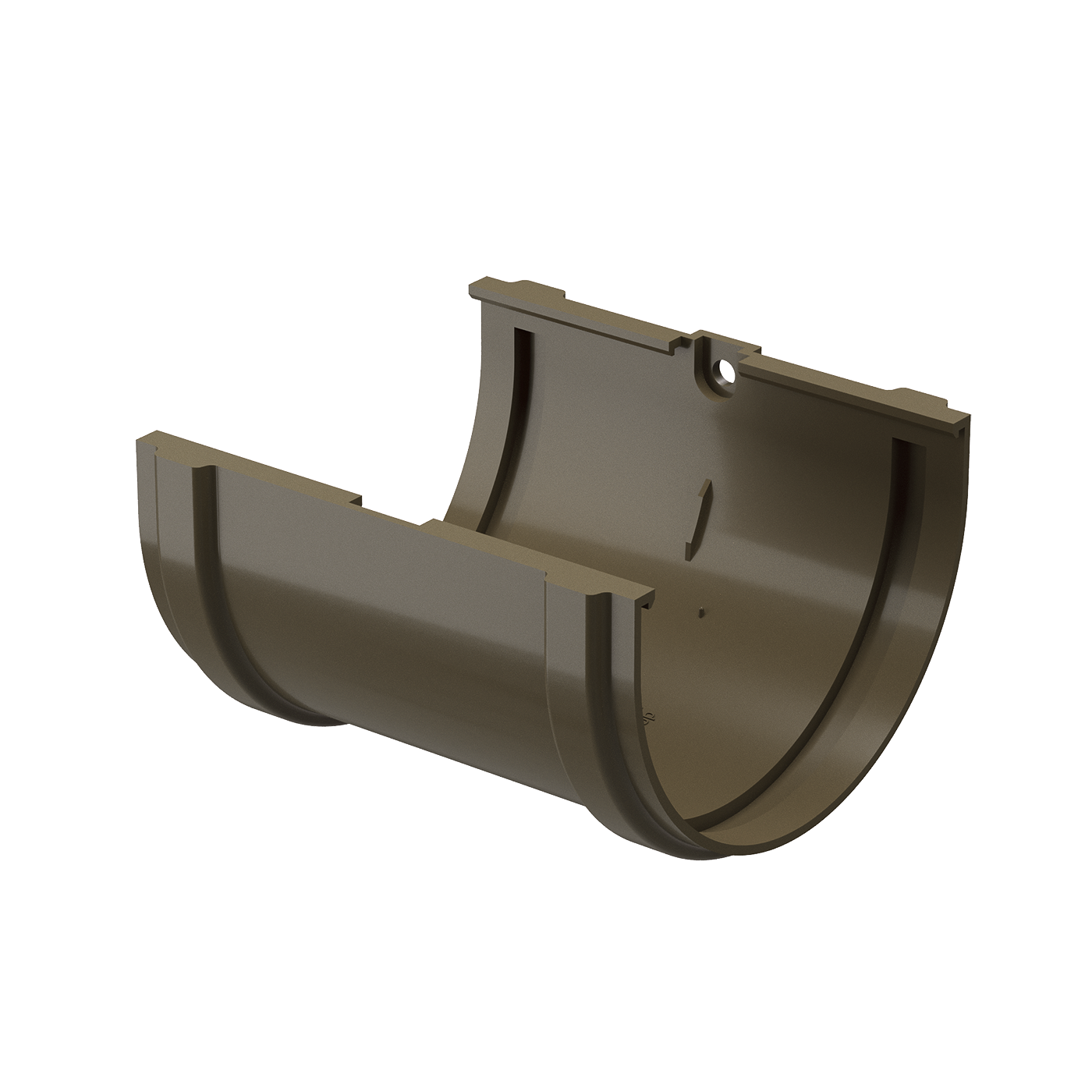 Docke PREMIUM Соединитель желобов (Каштан), диаметр трубы 85, толщина 1.75