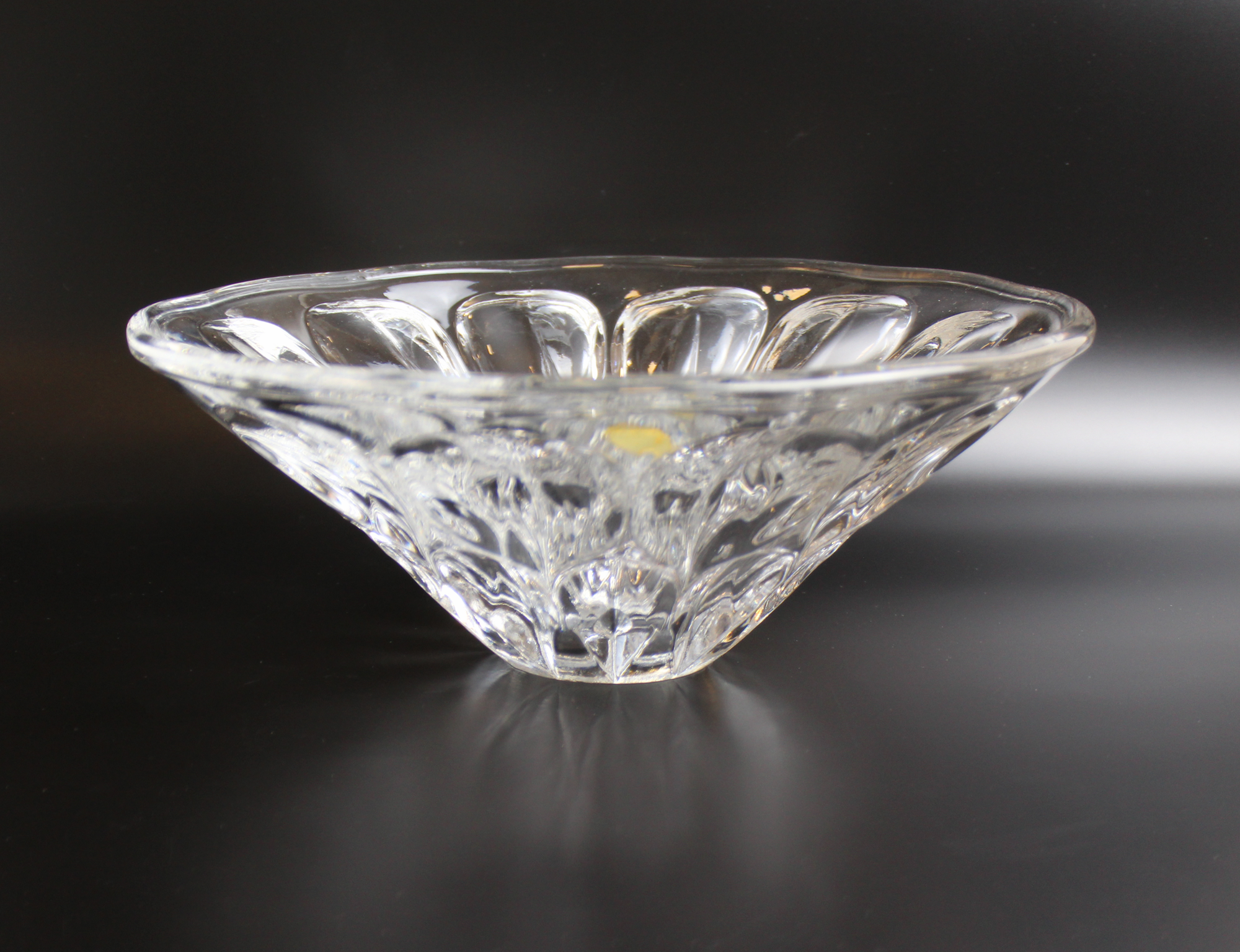 Ваза для фруктов "Глазки", автор А. П. Лаврова, хрусталь, Ленинградский завод художественного стекла (лзхс), СССР, 1960-1990