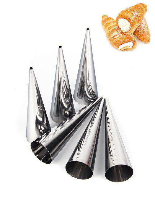 Формы для пирожных конусы (трубочки) 6 шт/уп на блистере