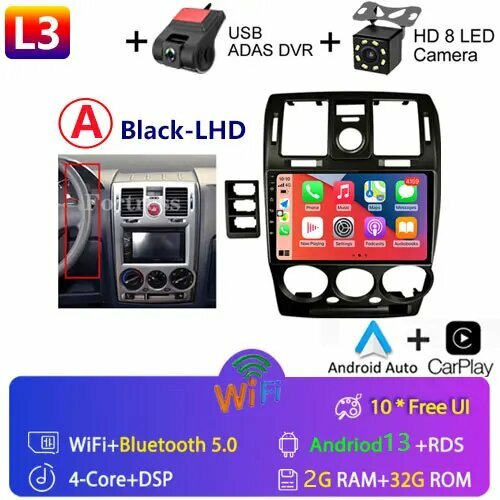 Автомагнитола мультимедийный видеоплеер для Hyundai Getz RHD 2002 - 2011 стерео A L3-CAM-DVR-carplay