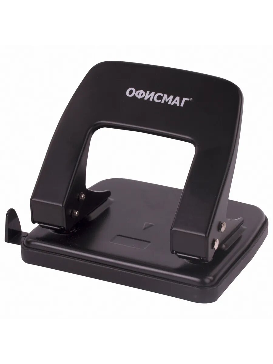 Дырокол металлический, до 25 листов, черный