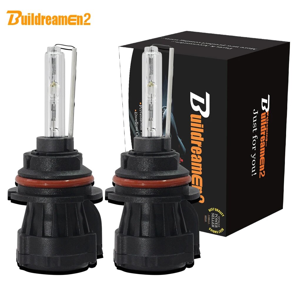 Buildreamen2 55 Вт 9007 HB5 Биксеноновая Лампа Hi/Lo, 3000K-12000K 12 В, автомобильная фара, HID контроллер, Релейный кабель 4300K Warm White, Only Bulb