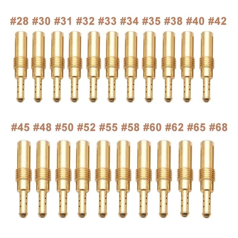 Новая медленная пилотная форсунка для карбюратора Keihin CB GY6 KOSO OKO PE CVK FCR, размер 28 30 31 32 33 34 35 38 40 42-72 SIZE 45