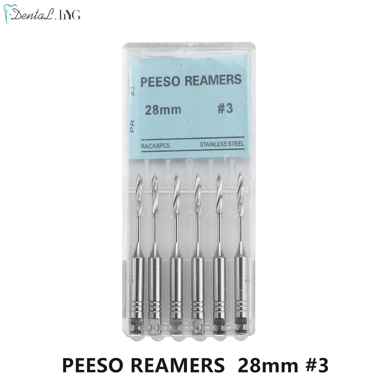 HARBOR DENT Эндодонтические резаки 28/32 мм, 6 шт. Peeso Reamers 28mm 3