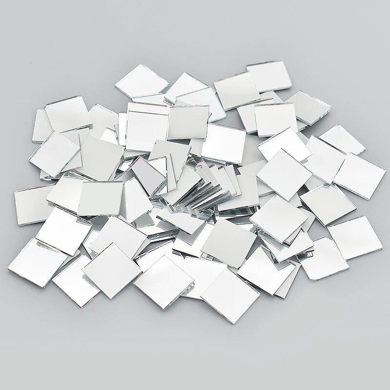 Мини стеклянная мозаичная плитка 500 шт. Silver, 10mm Every Tile