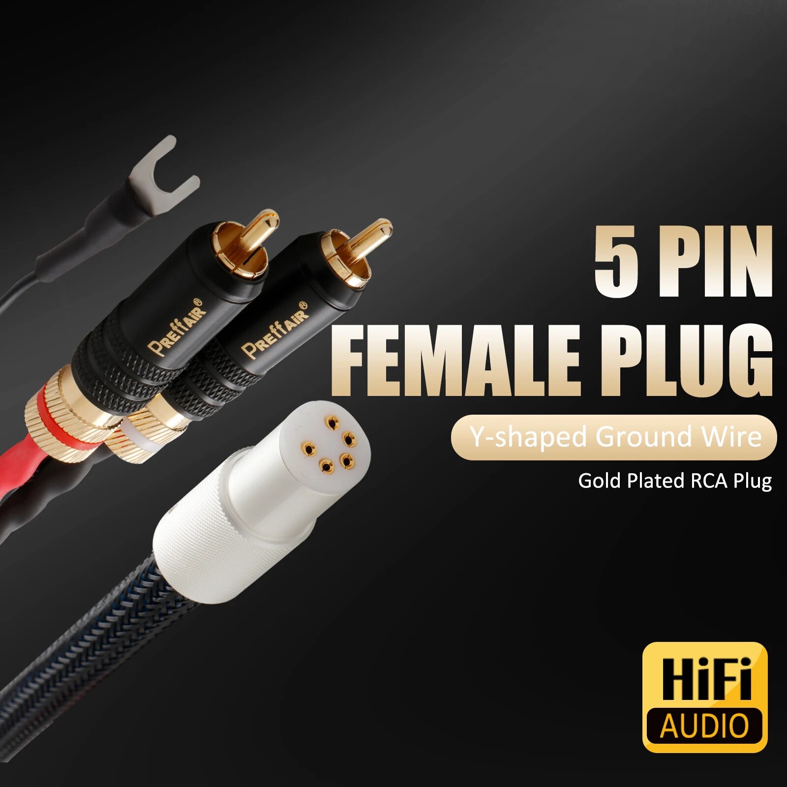 Аудио кабель 1m DIN XLR U-образный 5-контактный