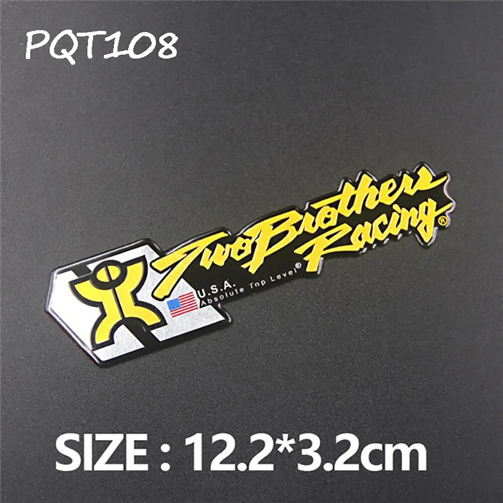 Наклейка на выхлопные трубы мотоцикла, 3D термостойкие наклейки на глушитель, наклейки для двух братьев, гоночные наклейки для Honda Yamaha Kawasaki