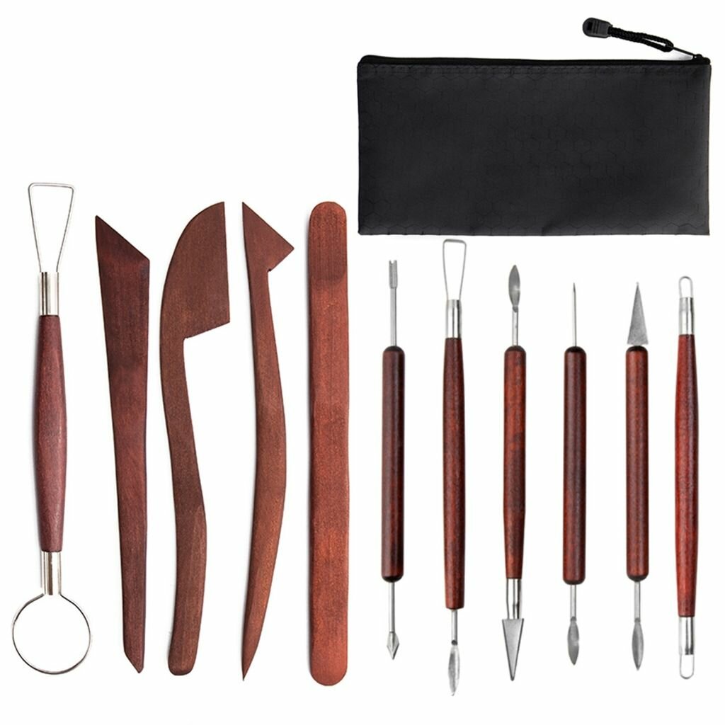 (1 комплект) набор гончарных инструментов из 12 предметов