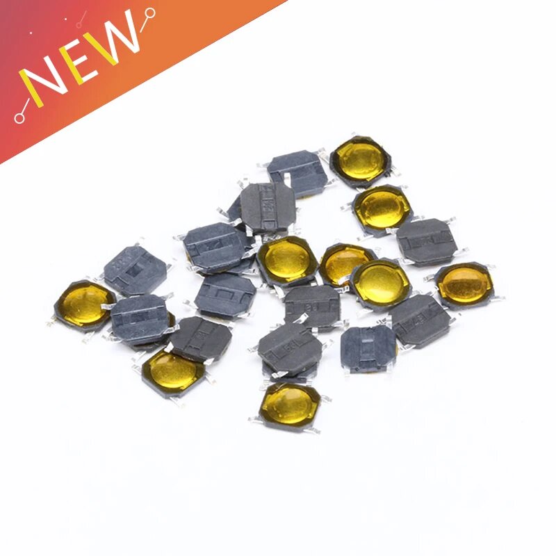 Тактильный мембранный переключатель SMT SMD, 100 шт, 4x4x0,8 мм, Кнопочная кнопка, водонепроницаемый переключатель для микроволновки, 4*4*0,8, для микроволновой печи