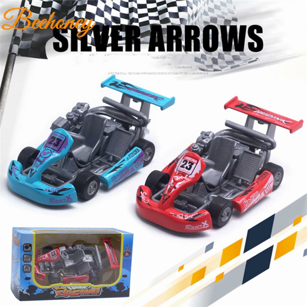 1:32 сплава инерционный автомобиль красочный картинг гоночная модель украшения детская развивающая игрушка для мальчиков подарки на день рождения