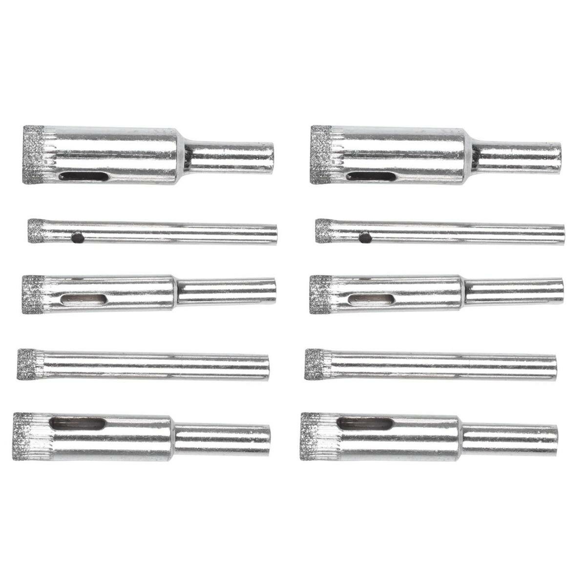 10 шт. алмазного покрытия корончатая пила набор инструментов для плитки мужской стекло керамика 5/6/8/10/12 мм