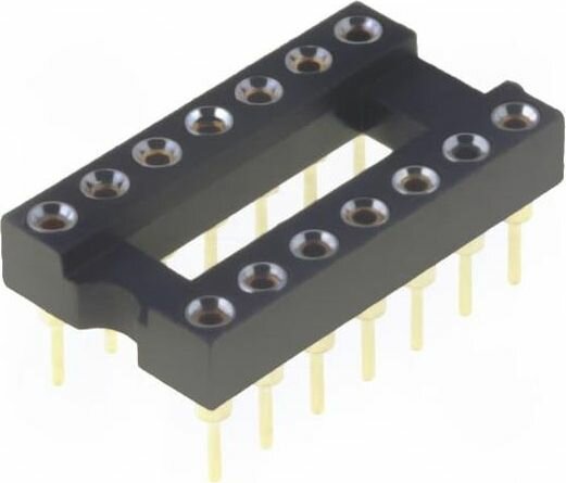 Панелька ADAM ICM-314-1-GT DIP PIN 14 Шаг 2,54мм прецизионная THT позолота 1 шт