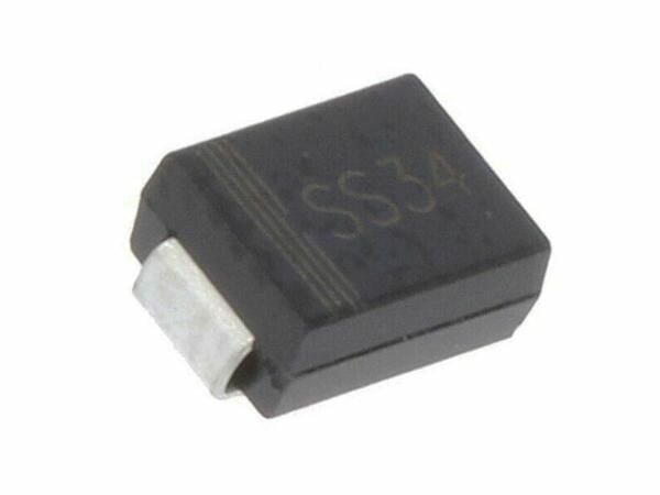 Диод CDIL SS34 выпрямительный Шоттки, SMD, 40 В, 3 А, Ufmax 0,5 В, DO214AA, 1 шт