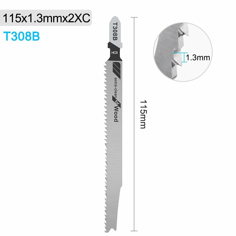 Лезвие для сабельной пилы T101B T101BR, 6-18TPI T хвостовик, лезвие для сабельной пилы 75-115 мм, сабельное лезвие для режущего инструмента по дереву, быстрорежущее полотно для пилы T308B 115x10x1.3x2XC
