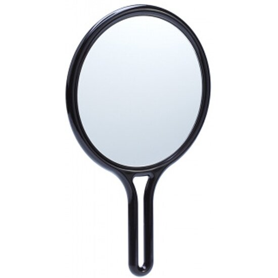 Зеркало Dewal Professional DEWAL с ручкой, пластик, черное 26x16x1 см