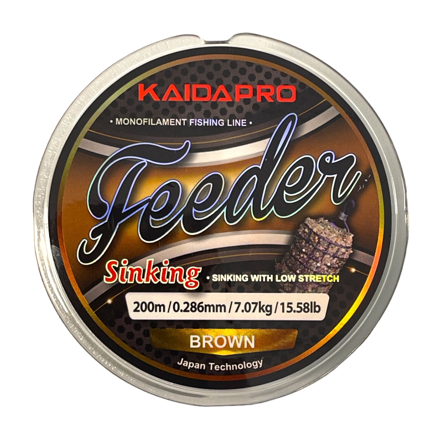 Леска Kaida Feeder Sinking 0.286мм 7.07 кг тонущая монофильная для фидера, донки на карпа, леща, плотву, карася