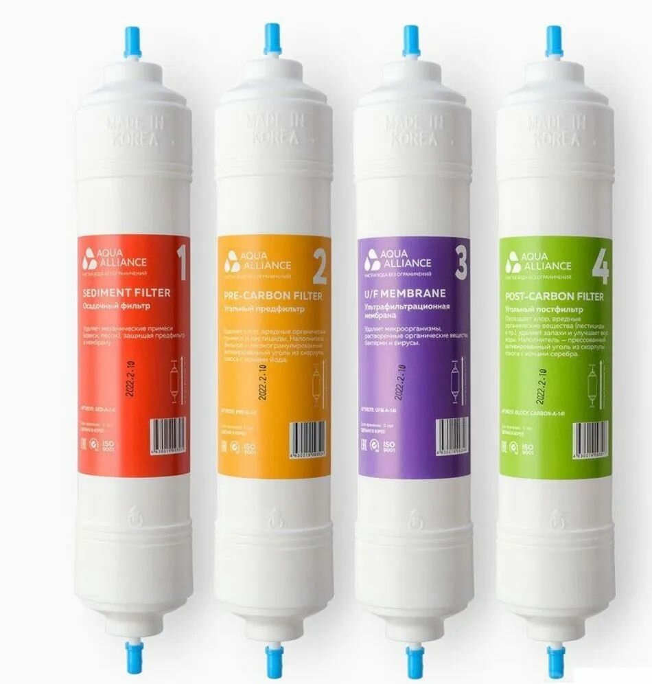 Комплект фильтров для пурифайера с UF мембраной Aqua Alliance A-14I (14 дюймов I-тип)