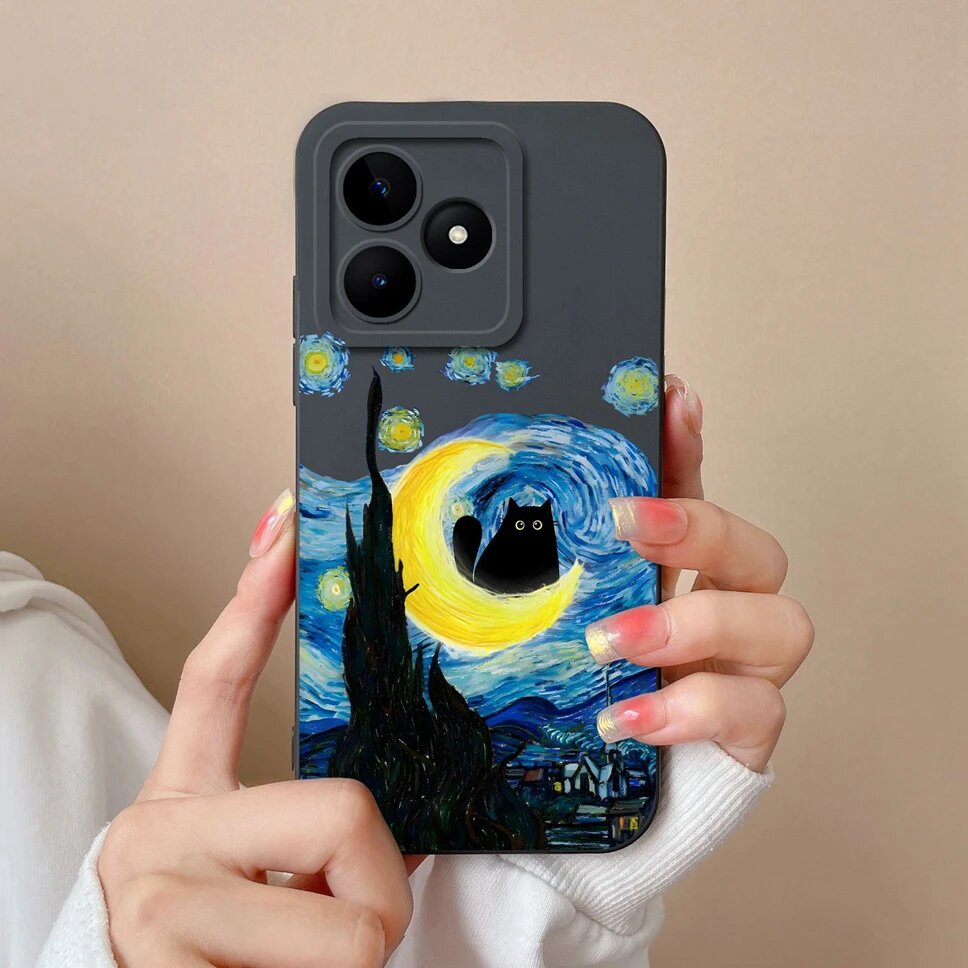 Мягкий противоударный чехол из жидкого силикона для Realme Note 50 TYB579