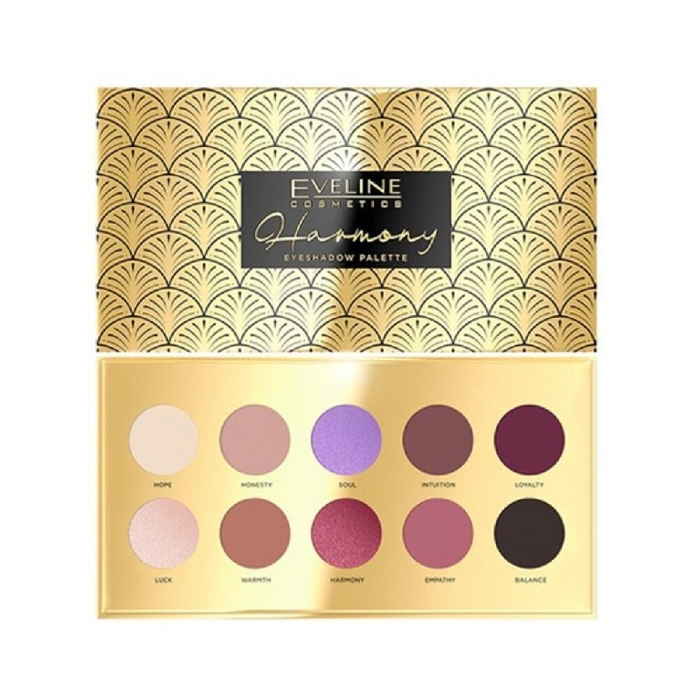 Палетка теней для век Eveline Harmony Eyeshadow Palette палетка на 10 тонов, 10 г (5245)