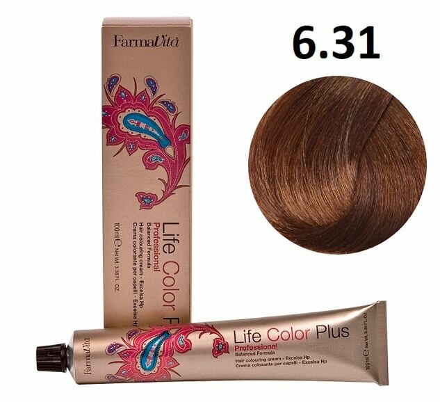Крем-краска для волос Farmavita Life Color Plus 6.31 табак, 100 мл