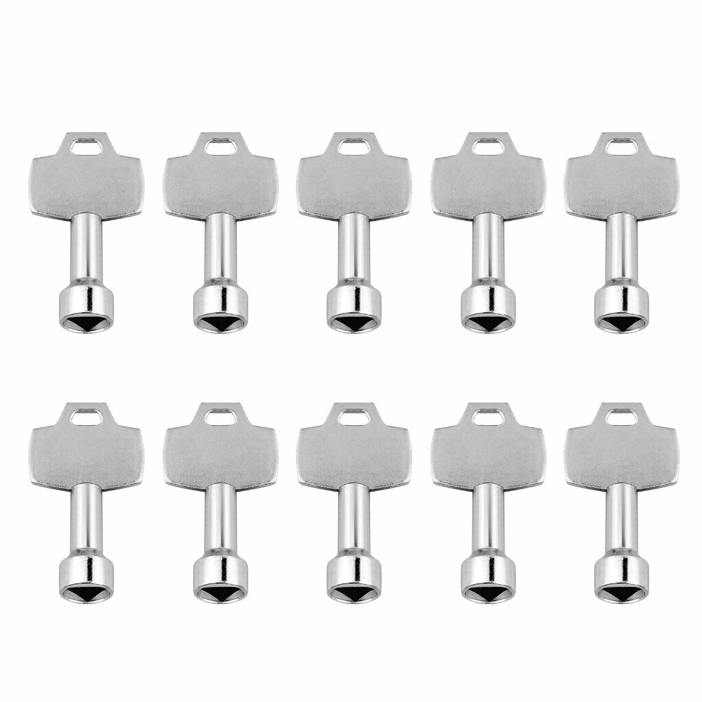 10 штук ключ-головка для электрических шкафов треугольный универсальный