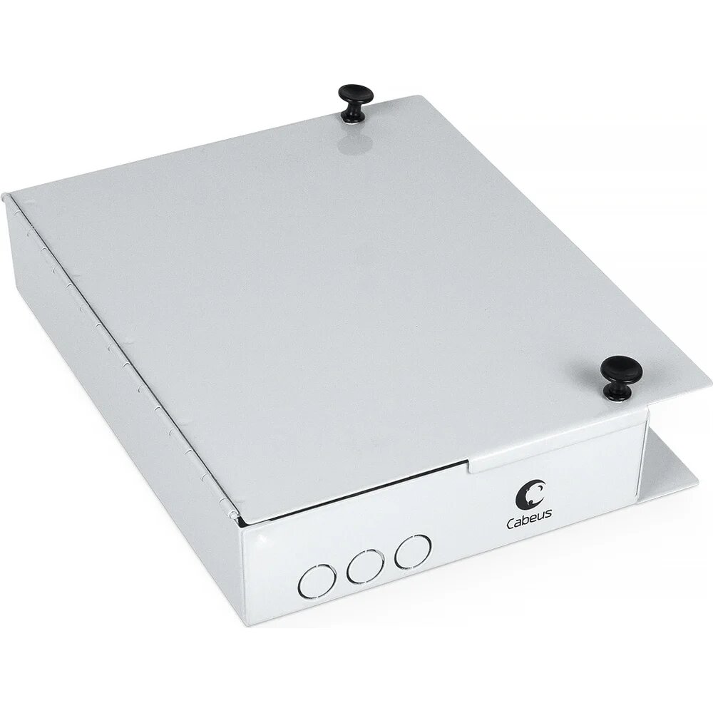 Настенный, Cabeus, оптический бокс Cabeus на 16 SC (LC duplex) со сплайс-кассетой и КДЗС (без пигтейлов и проходных