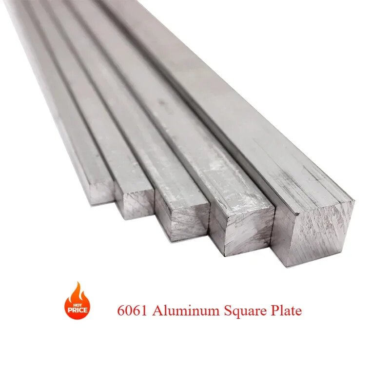 Алюминиевый квадратный стержень 6061 12x12mm, Length 500mm 1pc